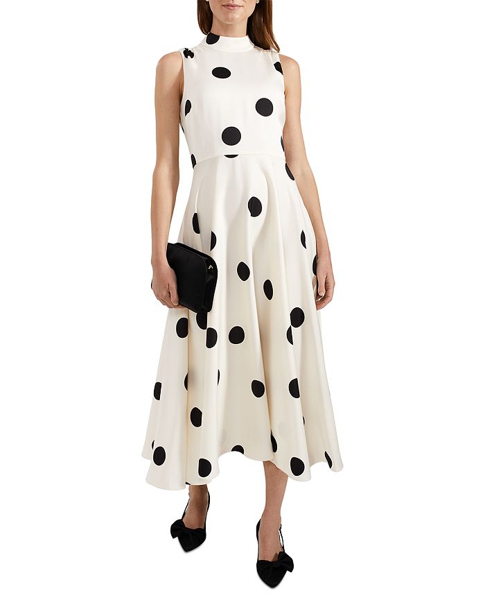 HOBBS LONDON Mia Polka Dot Sleeveless Dress | Bloomingdale's