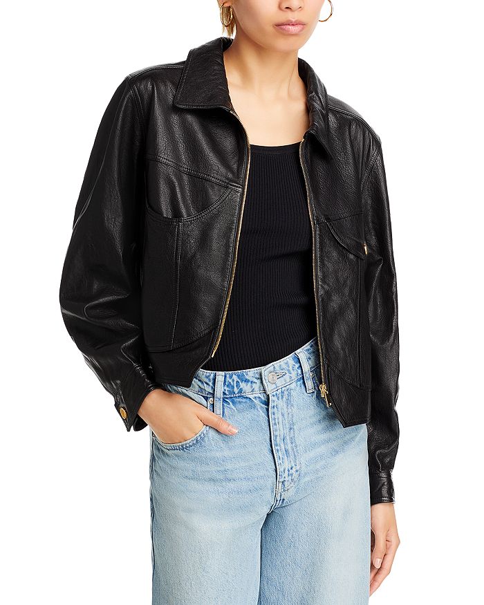 FRAME Leather Heart Jacket | Bloomingdale's