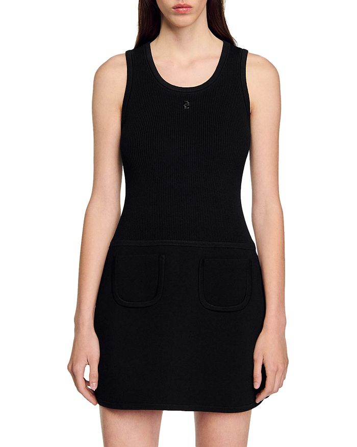 Sandro Donna Mixed Media Dress | Bloomingdale's