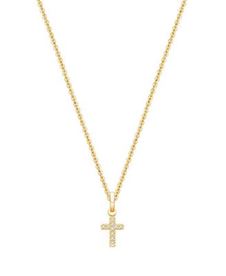 Tiny Blessings Unisex Children's 14K Gold Divine Light Cross 13-14 ...