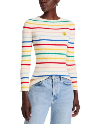 Joshua Sanders Striped Ribbed Crewneck Sweater | Bloomingdale's
