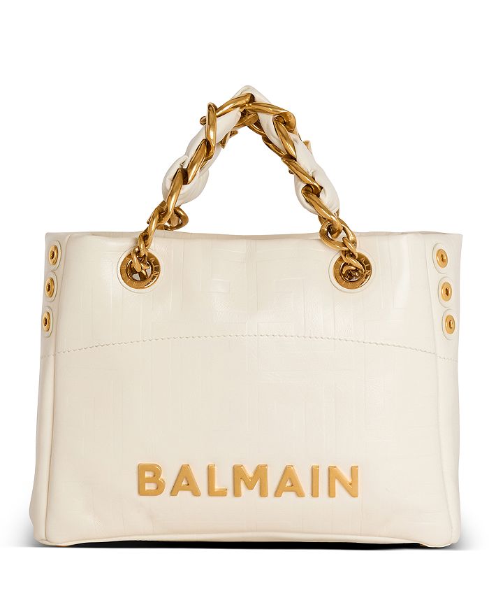 Balmain 1945 Soft Small Leather Hobo Bag | Bloomingdale's