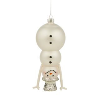 Bloomingdale's Glass Snowman Handstand Ornament - Exclusive ...