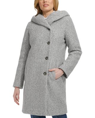 Click here for Cole Haan Hooded Boucle Coat prices