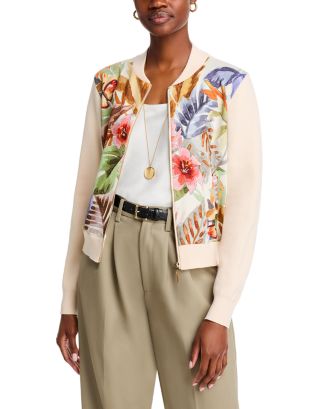 Sioni Printed Long Sleeve Zip Front Jacket | Bloomingdale's