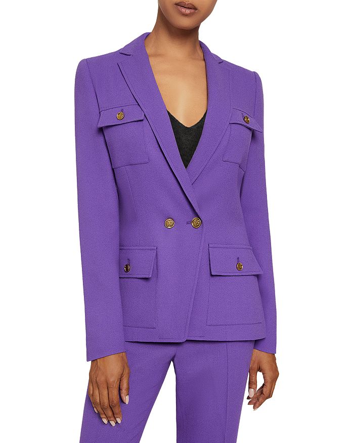Santorelli Button Front Wool Jacket | Bloomingdale's