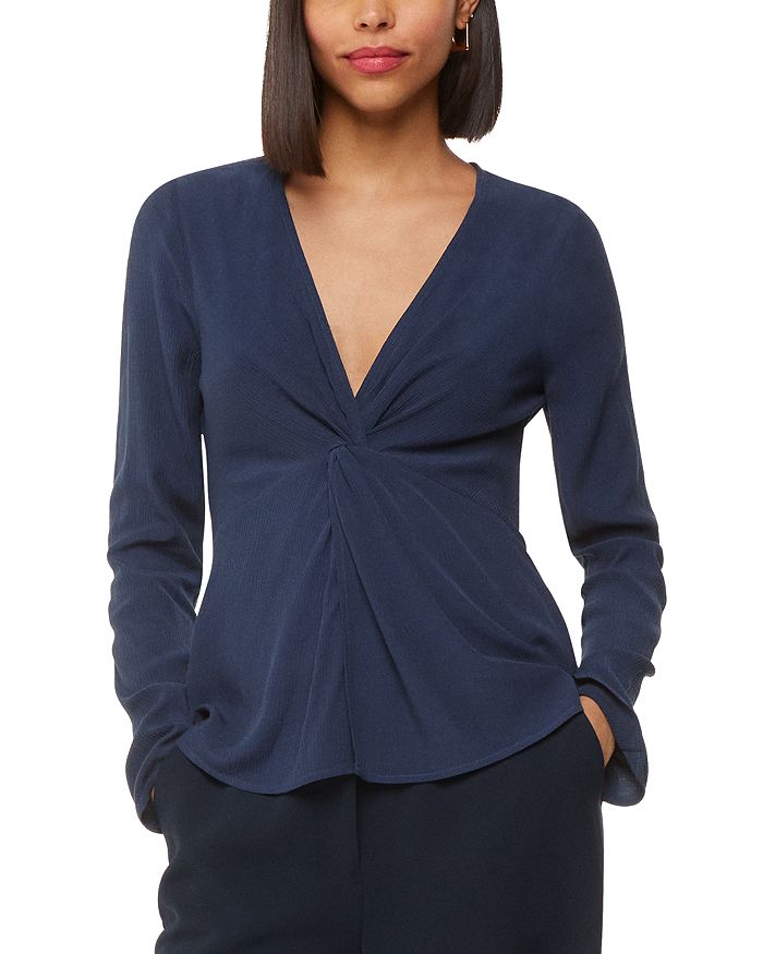 Whistles Twist Front Crinkle Top | Bloomingdale's