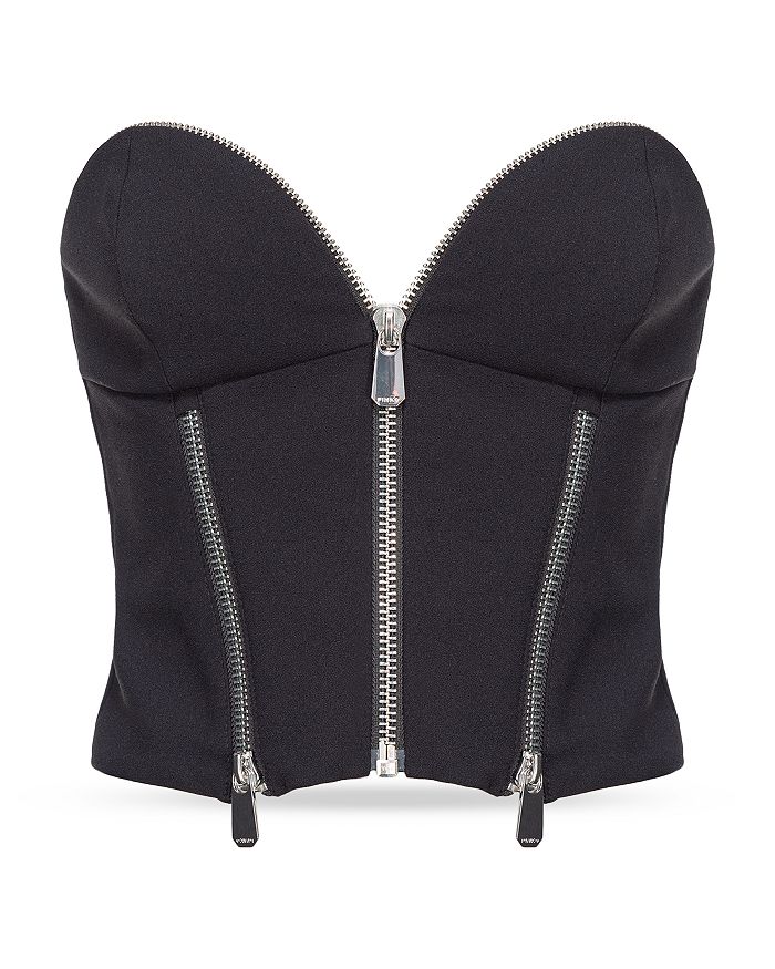 PINKO Zip Front Sweetheart Bustier | Bloomingdale's