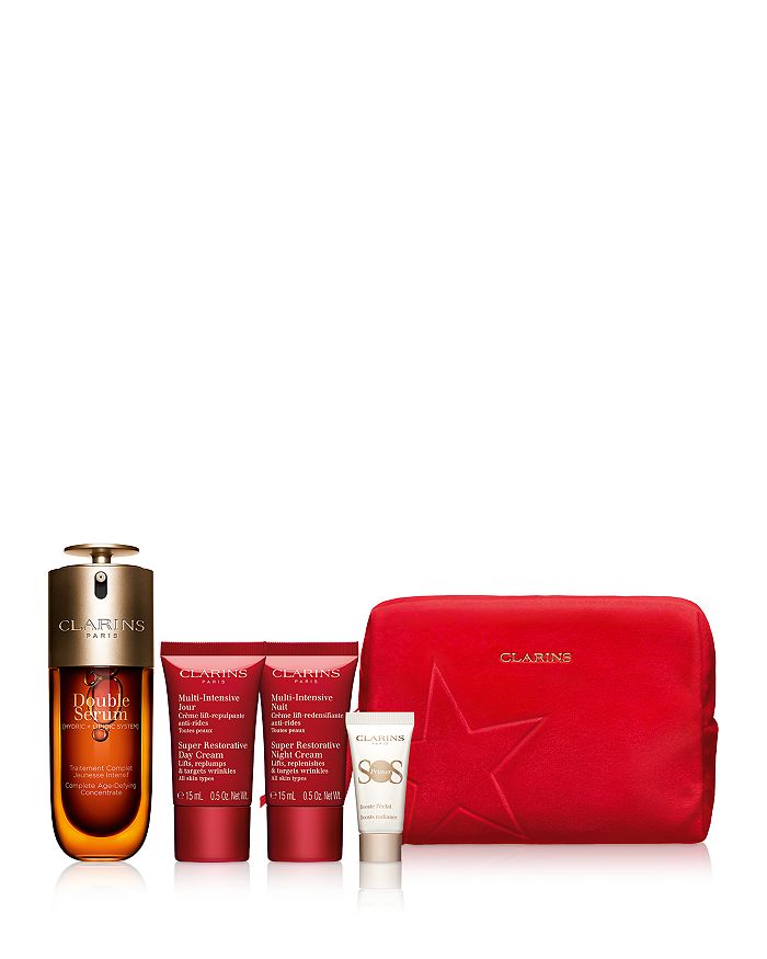 Clarins Limited Edition Double Serum & Super Restorative Skincare Set ...