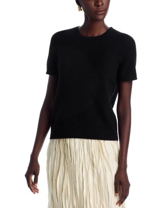 C by Bloomingdale's Cashmere Short Sleeve Cashmere Shell Top ...