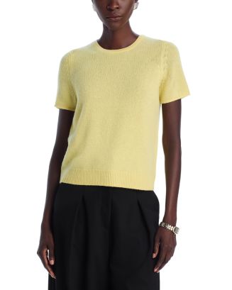 C by Bloomingdale's Cashmere Short Sleeve Cashmere Shell Top ...