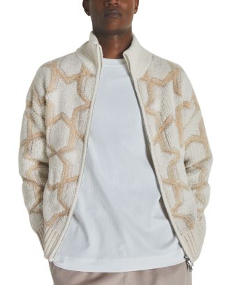 REISS x Les 100 Ciels Unisex Morgan Cashmere Blend Zip Through Knitted ...