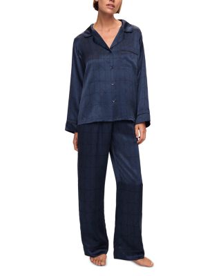 Click here for Eberjey Inez Printed Washable Silk Long Pajama Set prices