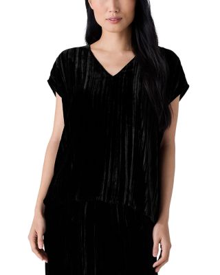 Click here for Eileen Fisher V Neck Square Velvet Top prices
