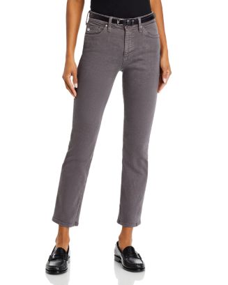 AG Mari Mid Rise Crop Jeans in Misty Grey | Bloomingdale's