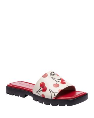 COACH Women's Florence Cherry Slide Sandals | Bloomingdale's