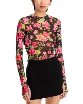 AFRM Kaylee Mesh Top | Bloomingdale's Women