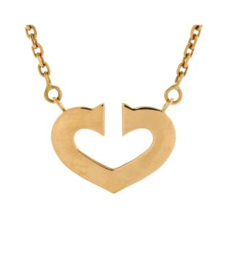 Pre-Owned Cartier C Heart de Cartier Pendant Necklace 18K Gold ...