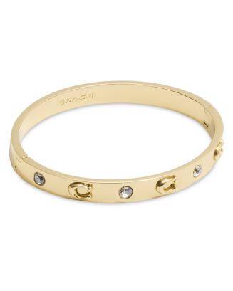 COACH Signature Stone Sculpted C Bangle Bracelet | Bloomingdale's ...