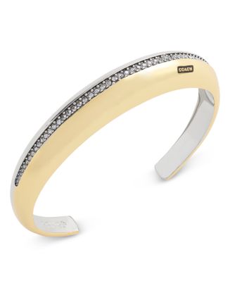 COACH Signature Pave Tubular Cuff Bracelet | Bloomingdale's