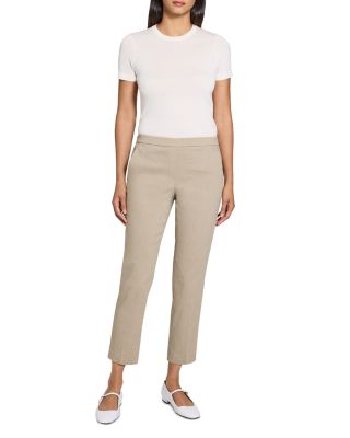 Theory Treeca Good Linen Pull-On Pants