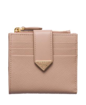 Click here for Prada Small Saffiano And Smooth Leather Wallet prices