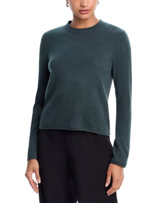 Click here for Aqua 100 Cashmere Rolled Edge Sweater - Exclusive prices