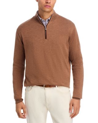 Click here for Peter Millar Autumn Crest Suede Trim Quarter Zip S... prices