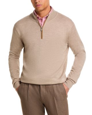 Click here for Peter Millar Autumn Crest Suede Trim Quarter Zip S... prices