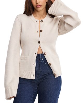 Click here for Good American Button Front Knit Cardigan prices