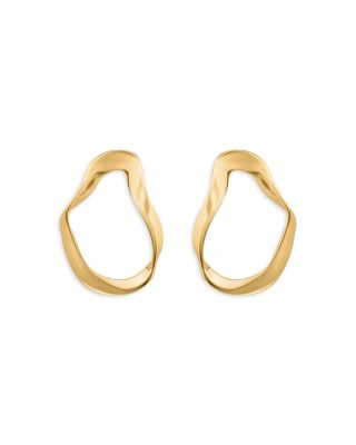 Click here for Aqua 18K Gold-Plated Sterling Silver Wavy Openwork... prices