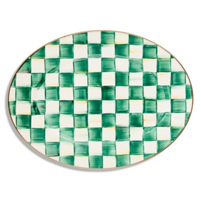 Click here for MacKenzie-Childs Emerald Check Medium Oval Platter prices