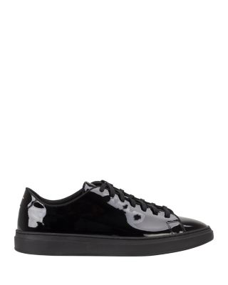 Click here for Boss Mens Kieran Lace Up Patent Leather Sneakers prices