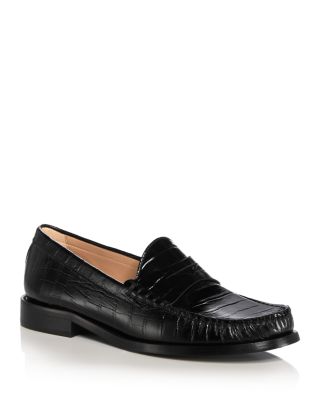 Click here for Stuart Weitzman Womens Lottie Embossed Loafers prices