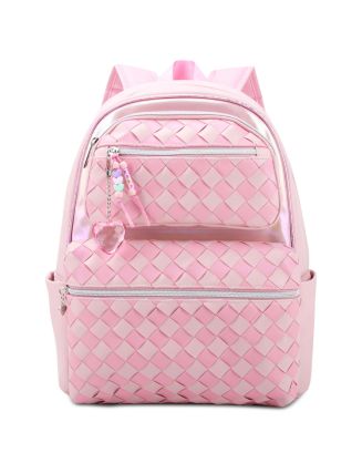 OMG Accessories Woven Large Backpack With Charm | Bloomingdale's Kids