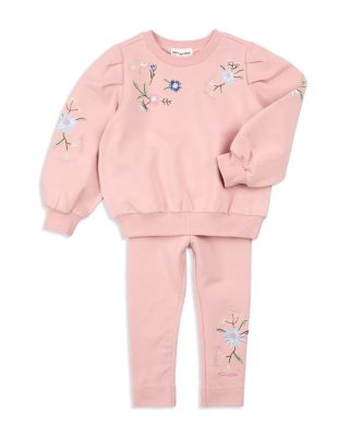 Click here for Miles The Label Girls Floral Embroidery Jogger Set... prices