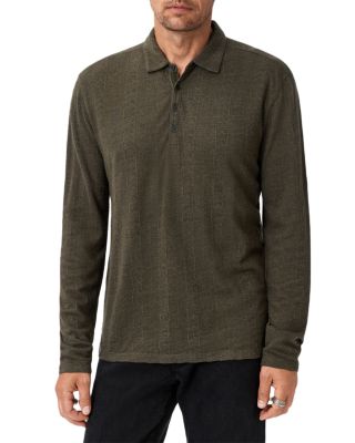 Click here for John Varvatos Jalen Jacquard Long Sleeve Polo Shir... prices