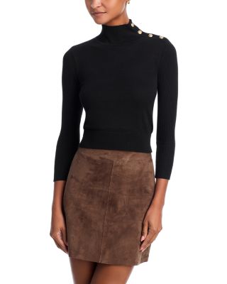 Click here for LAgence Kamdyn Crop Mock Neck Sweater prices