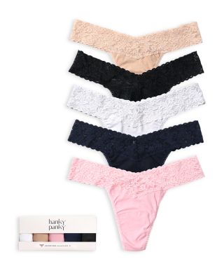 Click here for Hanky Panky Cotton Low Rise Thongs  Set of 5 prices