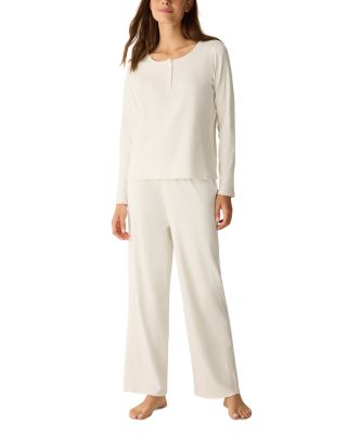 Click here for Eileen Fisher Ribbed Henley Ankle Sleep Set prices