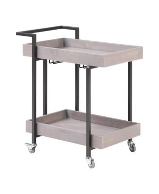 Furniture of America Daria Metal Frame 2-Shelf Serving Cart