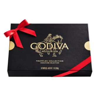 Godiva® Godiva Assorted Chocolate Truffles Red Ribbon Gift Box, 15 ...