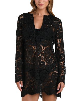 Click here for LAgence Ansley Paisley Crochet Cover Up Dress prices