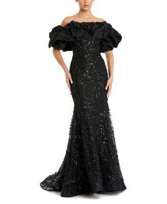 Click here for Mac Duggal Beaded Applique Off the Shoulder Mermai... prices
