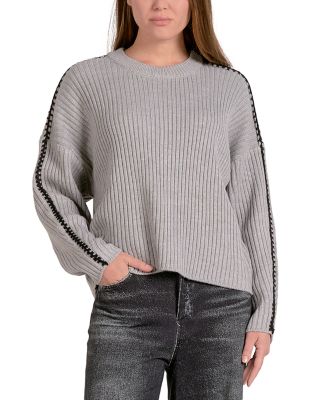 Click here for Elan Ribbed Blanket Stitch Sweater prices