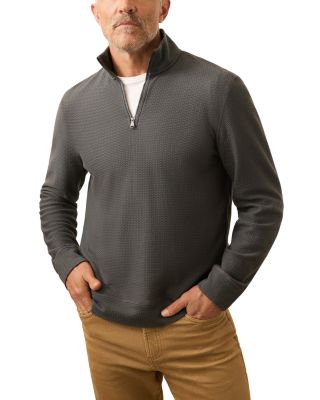 Click here for Faherty Textured Knit Quarter Zip Sweater prices