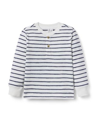 Janie and Jack Boys Striped Henley Tee - Little Kid  Big Kid