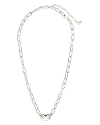 Click here for Sterling Forever Bliss Pave Link Pendant Necklace... prices