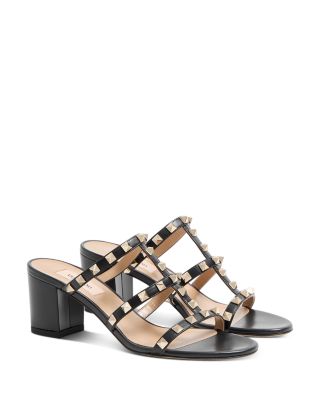 Click here for Valentino Garavani Womens Rockstud Block Heel Slid... prices