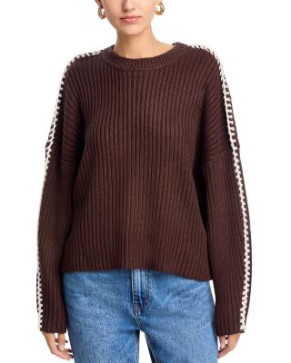 Click here for Elan Ribbed Blanket Stitch Sweater prices